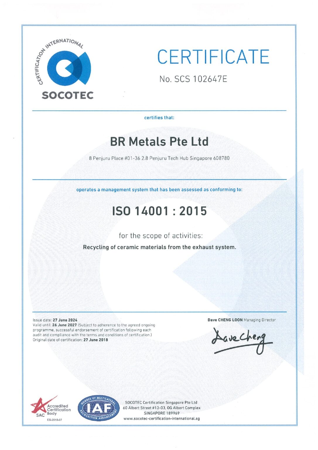 Our Company - BR Metals Pte Ltd